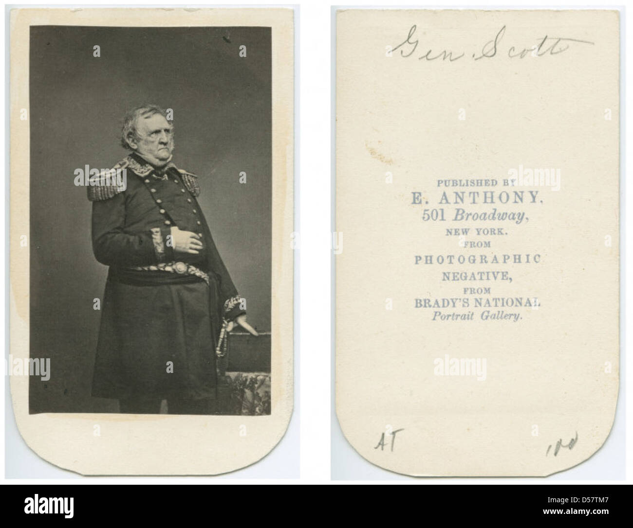 A portrait of General Winfield Scott, a prominent Union general during ...