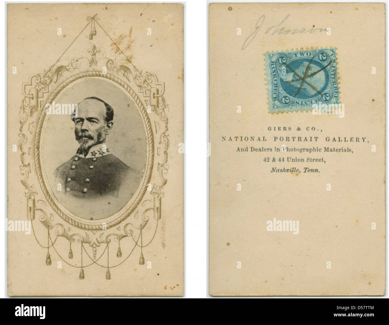 A portrait of General Joseph Johnston, a key figure in the Confederate ...