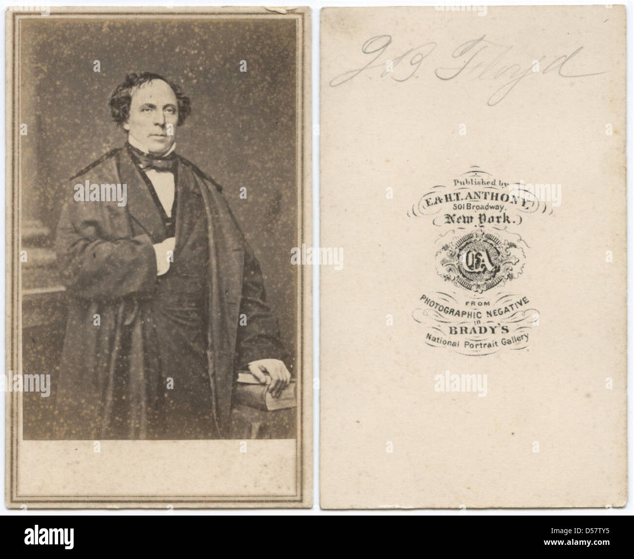 A portrait of J. B. Floyd, a Confederate general during the Civil War ...