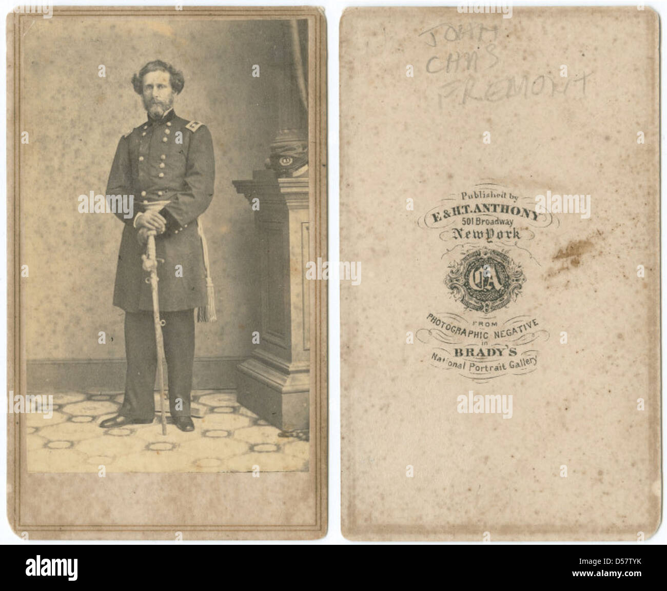 A portrait of General John Charles Fremont, a Union Army officer and ...