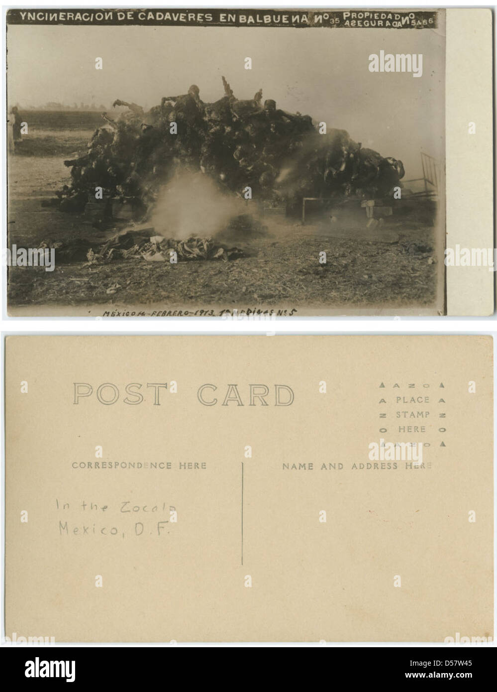 A historical image from the Mexican Revolution, depicting the ...