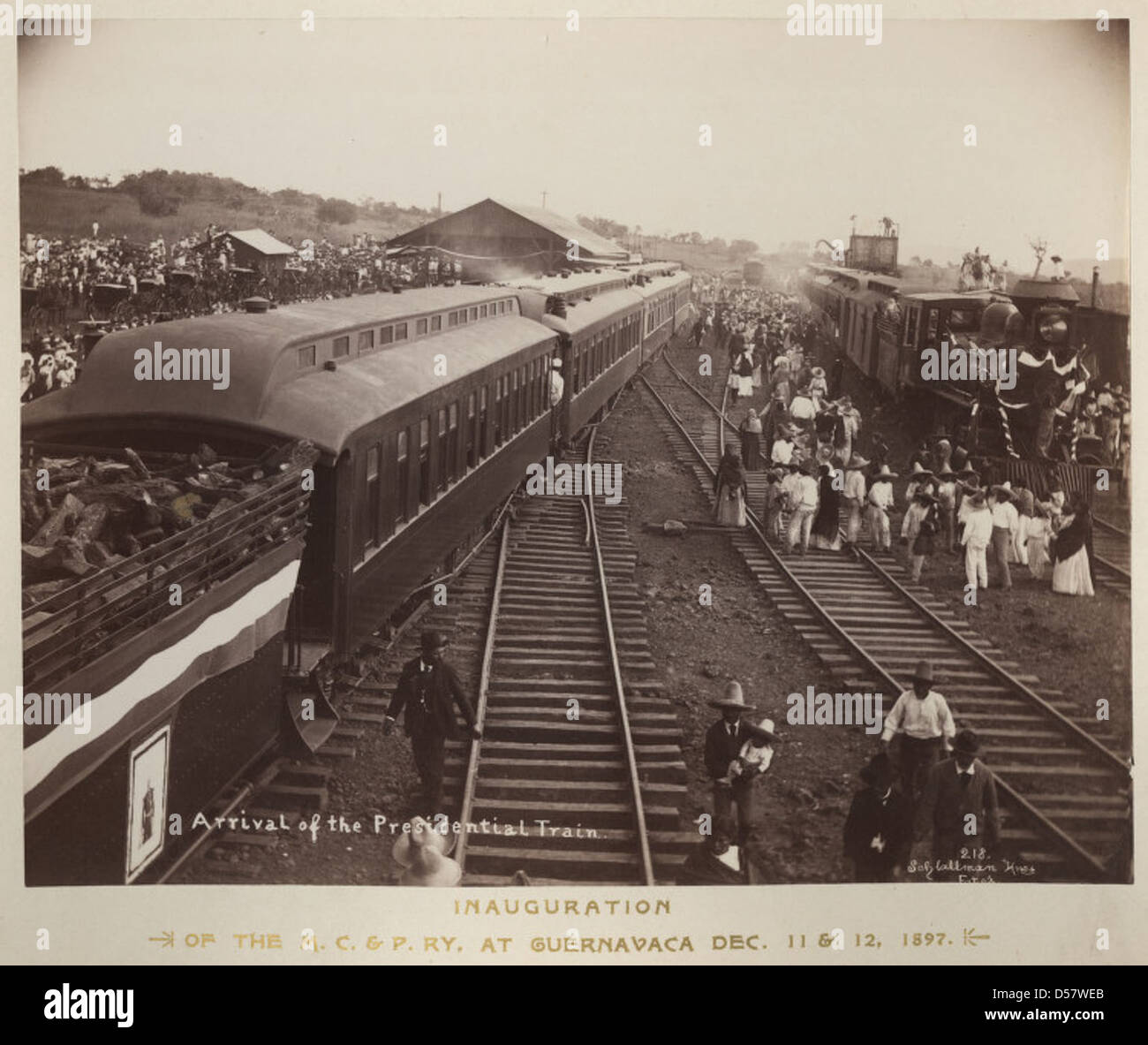 A photograph of the arrival of the Presidential Train, marking 100 ...