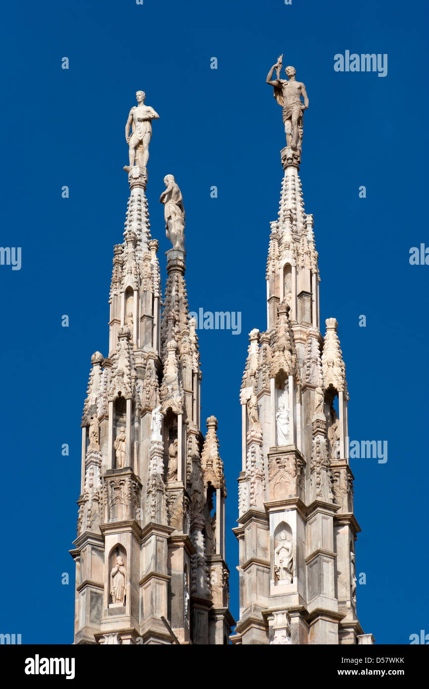 Duomo Cathedral Spires in Milan Italy Stock Photo - Alamy