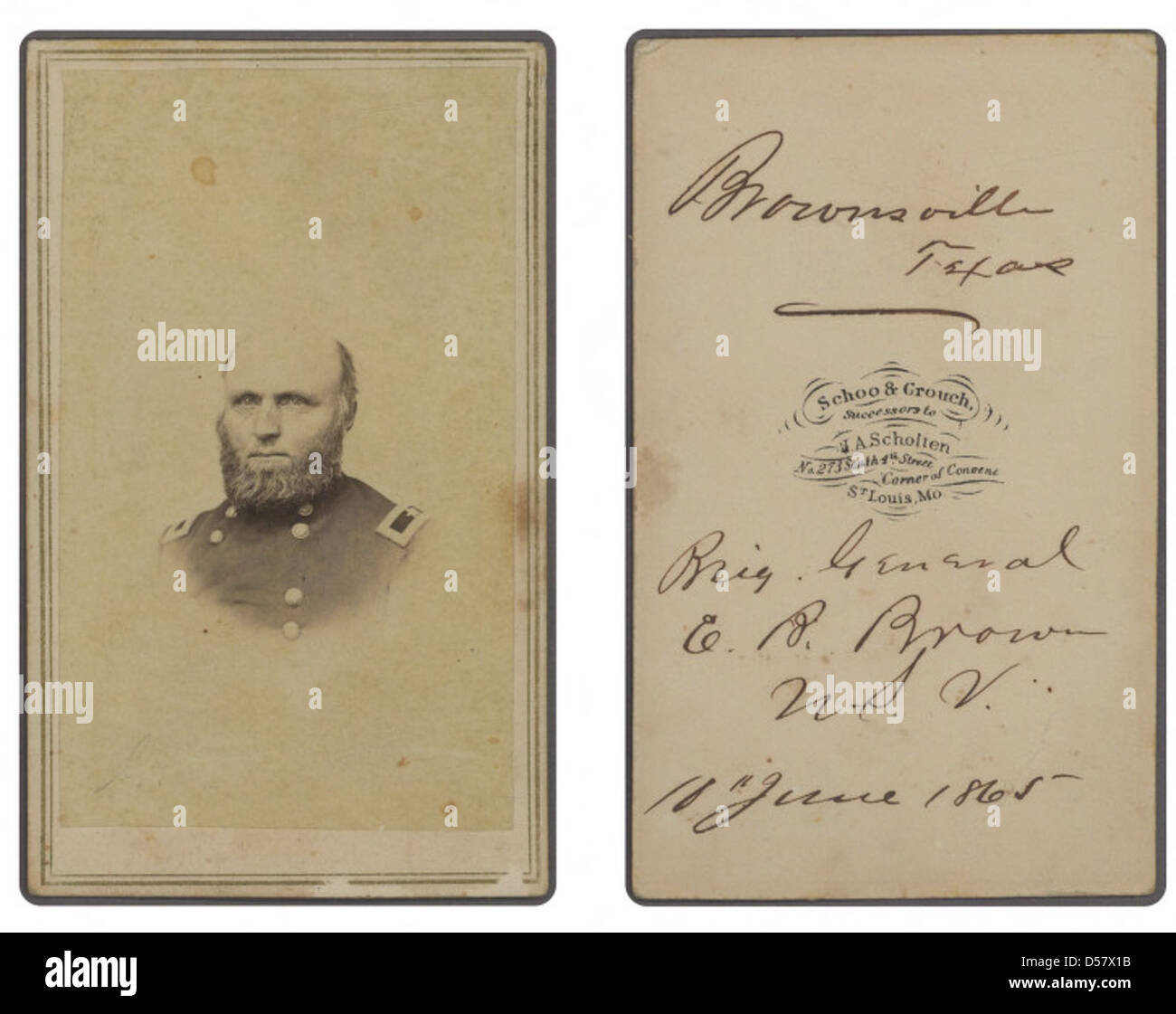 A portrait of Brigadier General E.B. Brown of the U.S. Army, who served ...