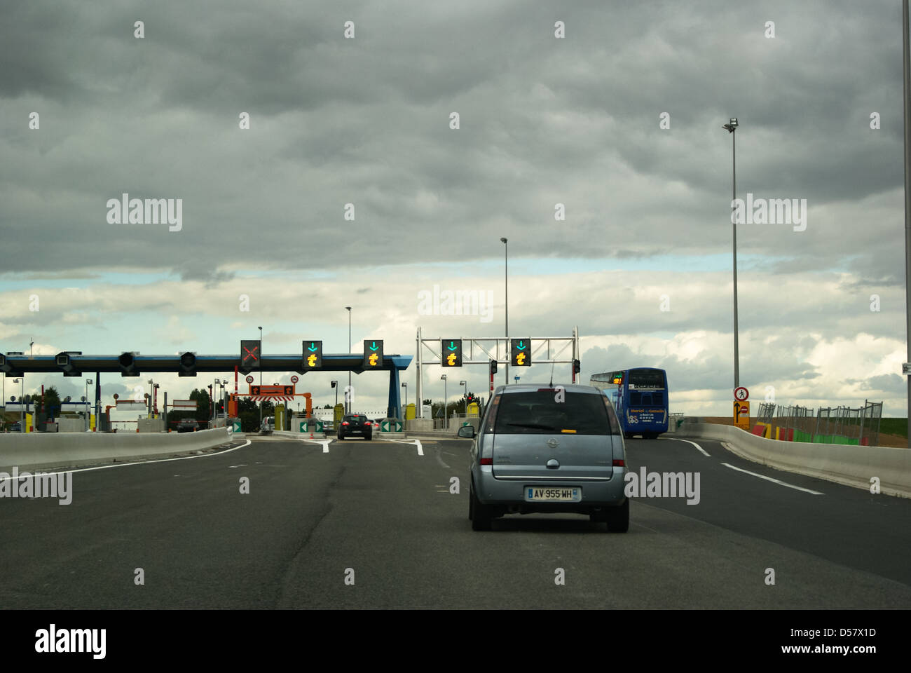 Highway payment station in France Stock Photo - Alamy