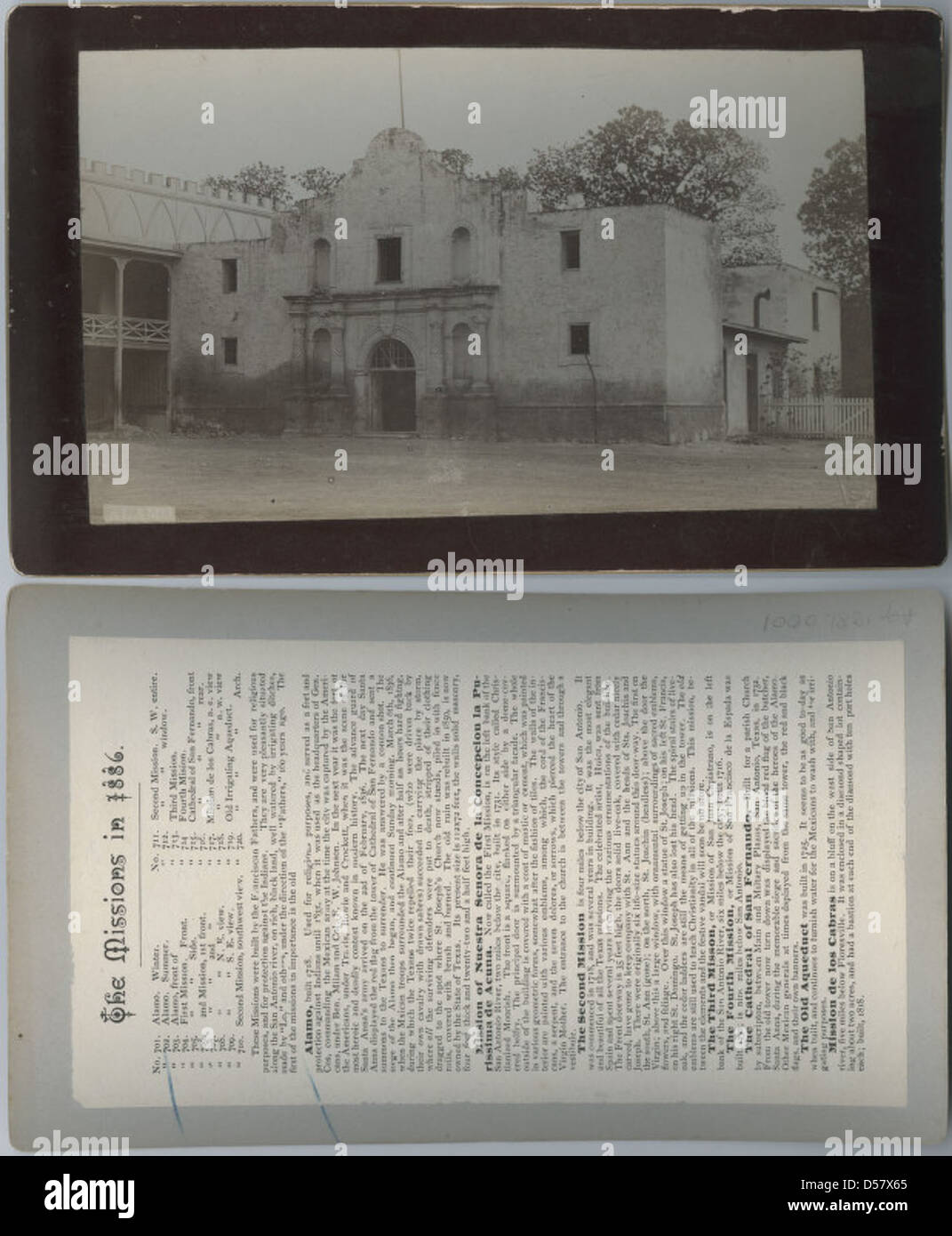 A summer scene at the Alamo, located in San Antonio, Texas. The image ...