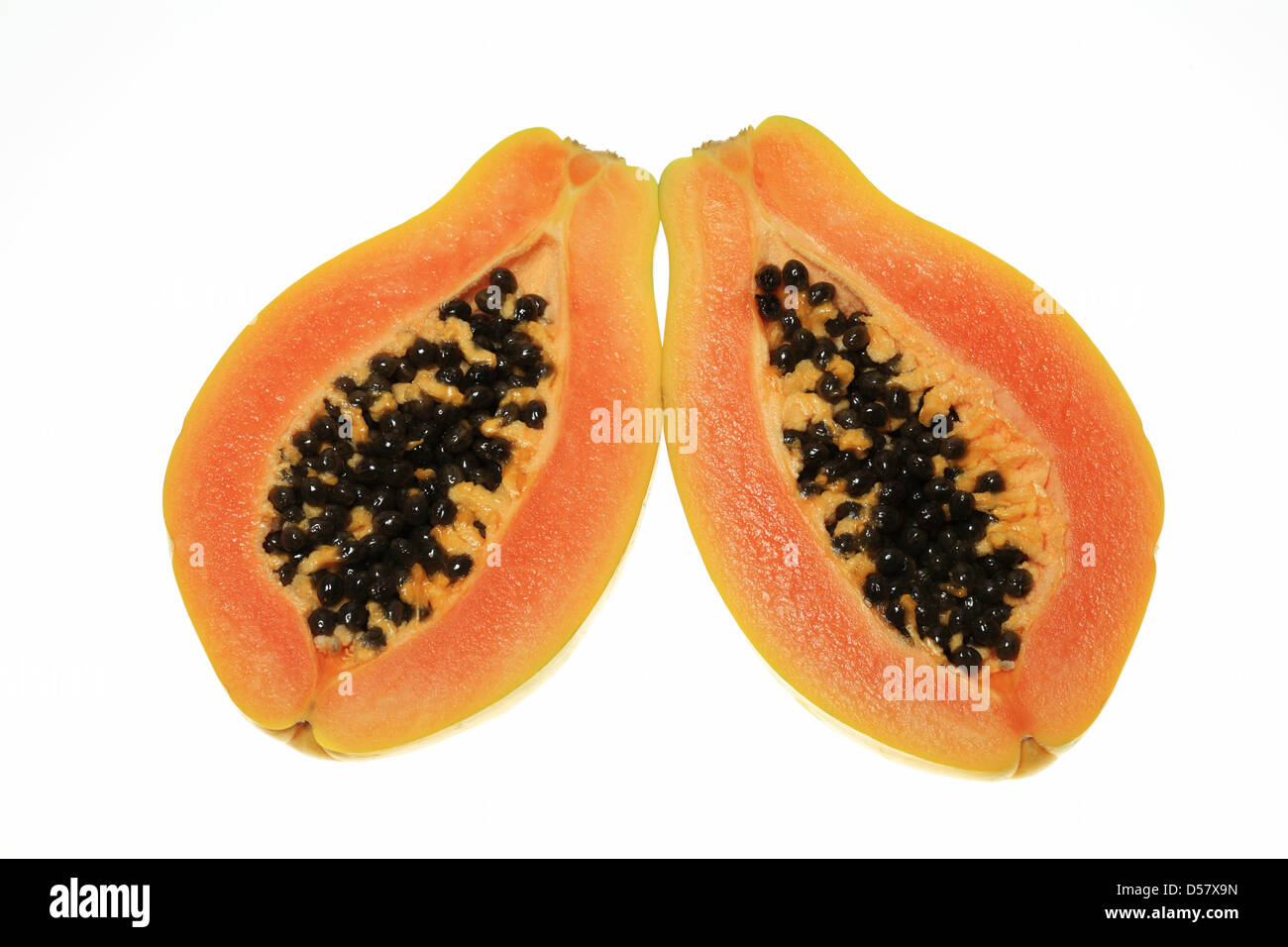 Close up papaya cut hi-res stock photography and images - Alamy