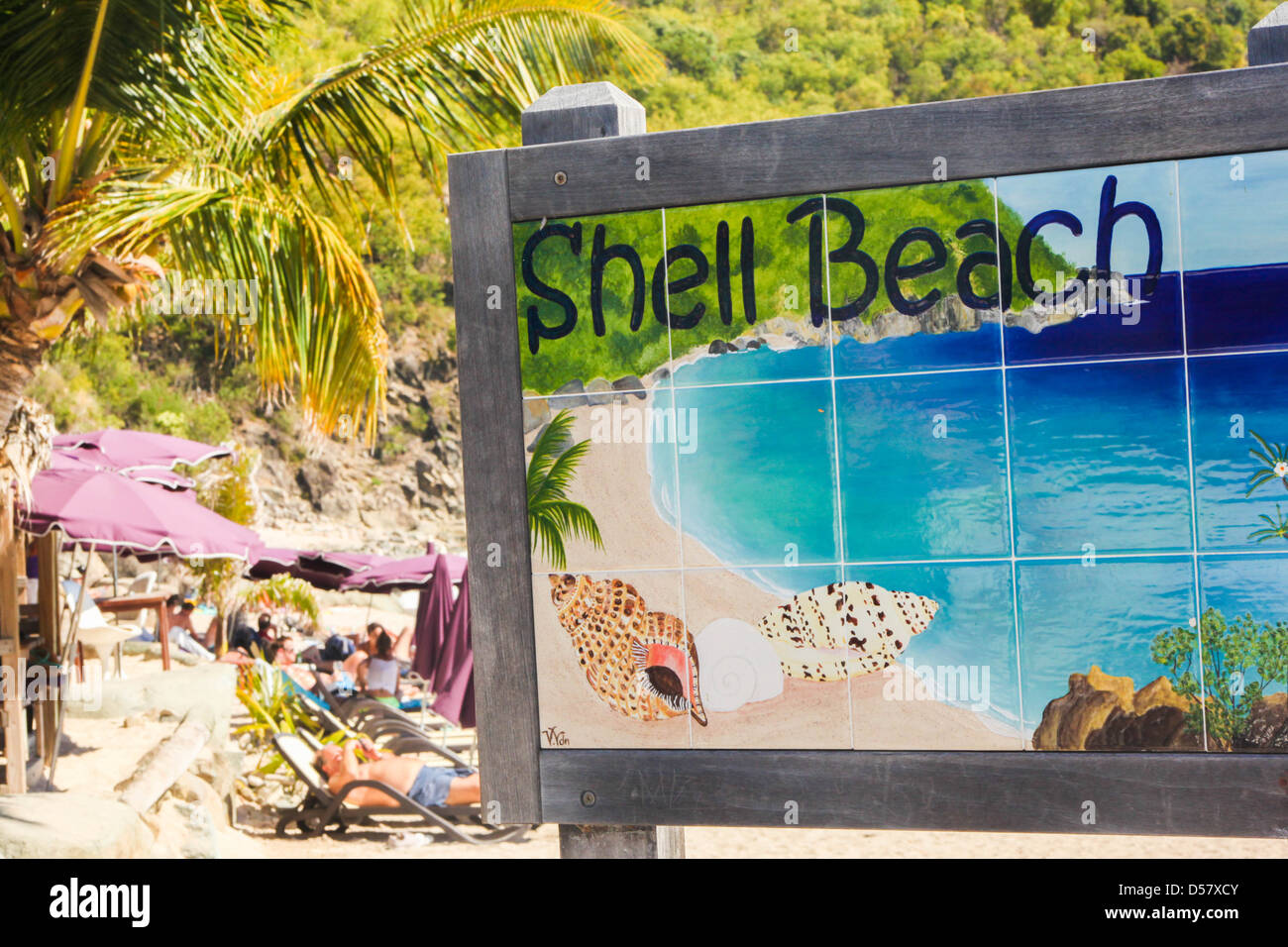 Shell Beach, St. Barth Stock Photo - Alamy