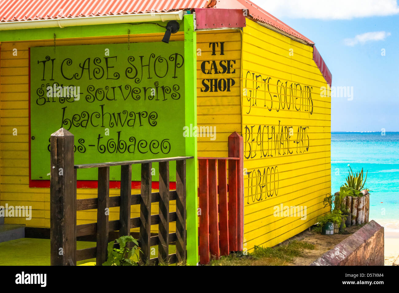 Vibrant Beach Shack Stock Photo - Alamy