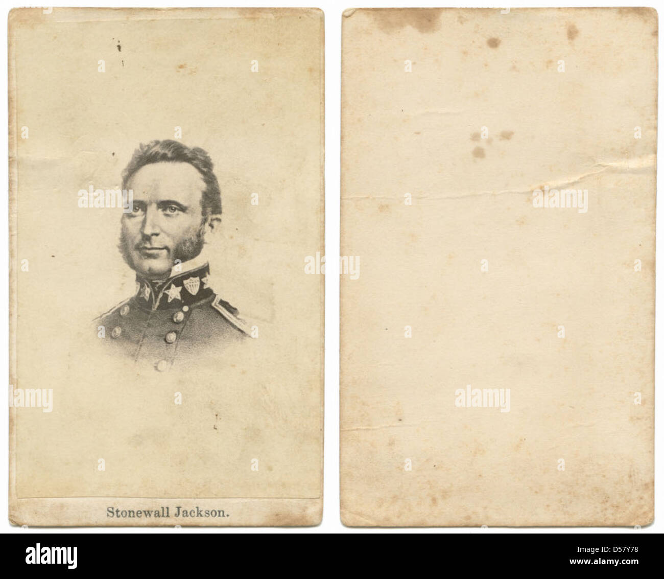 A portrait of General Stonewall Jackson, a Confederate military leader ...
