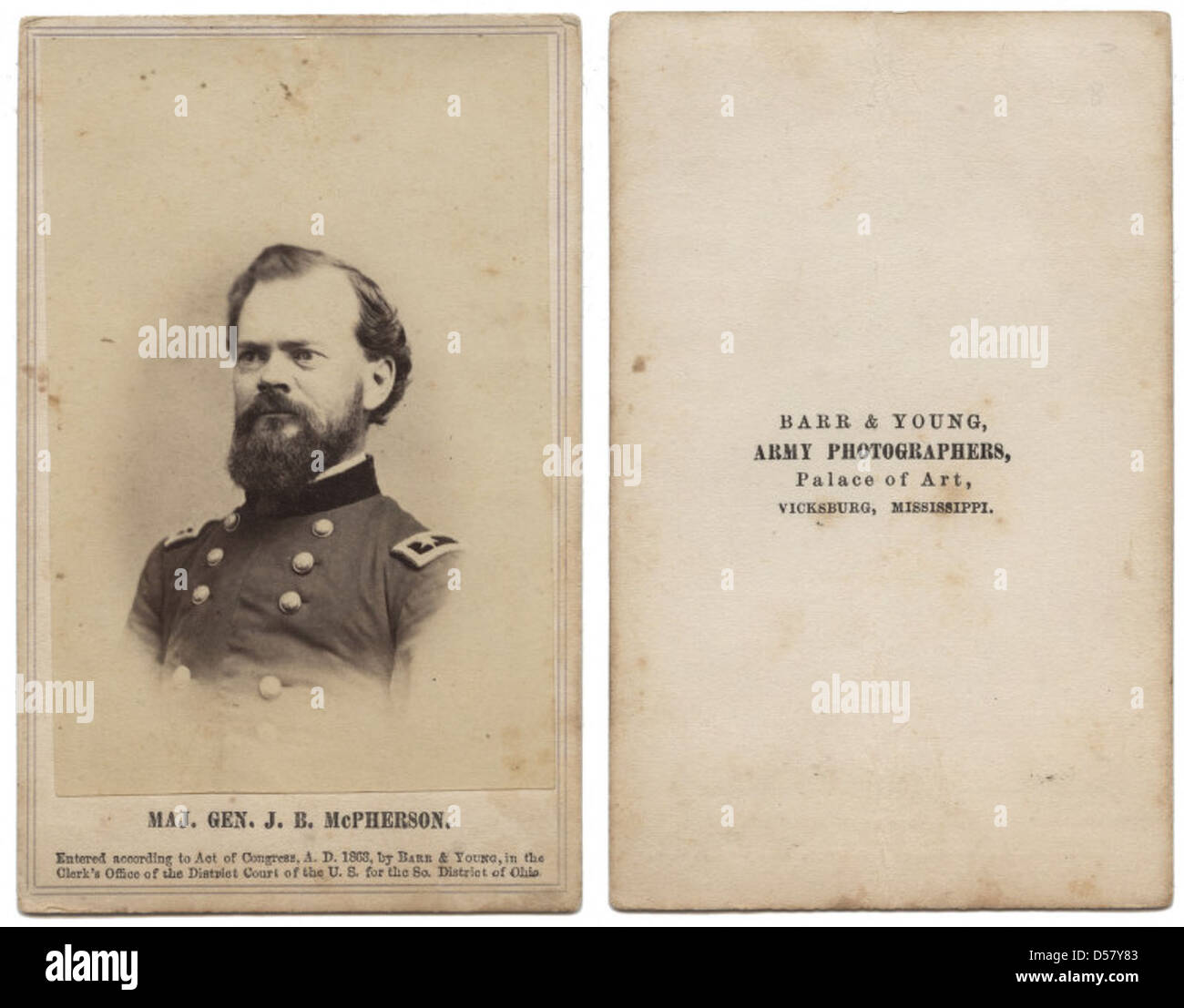 Major General James B. McPherson, a key Union Army figure during the ...