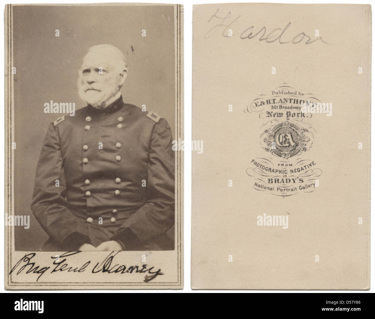 A portrait of Brigadier General William S. Harney, a U.S. Army officer ...
