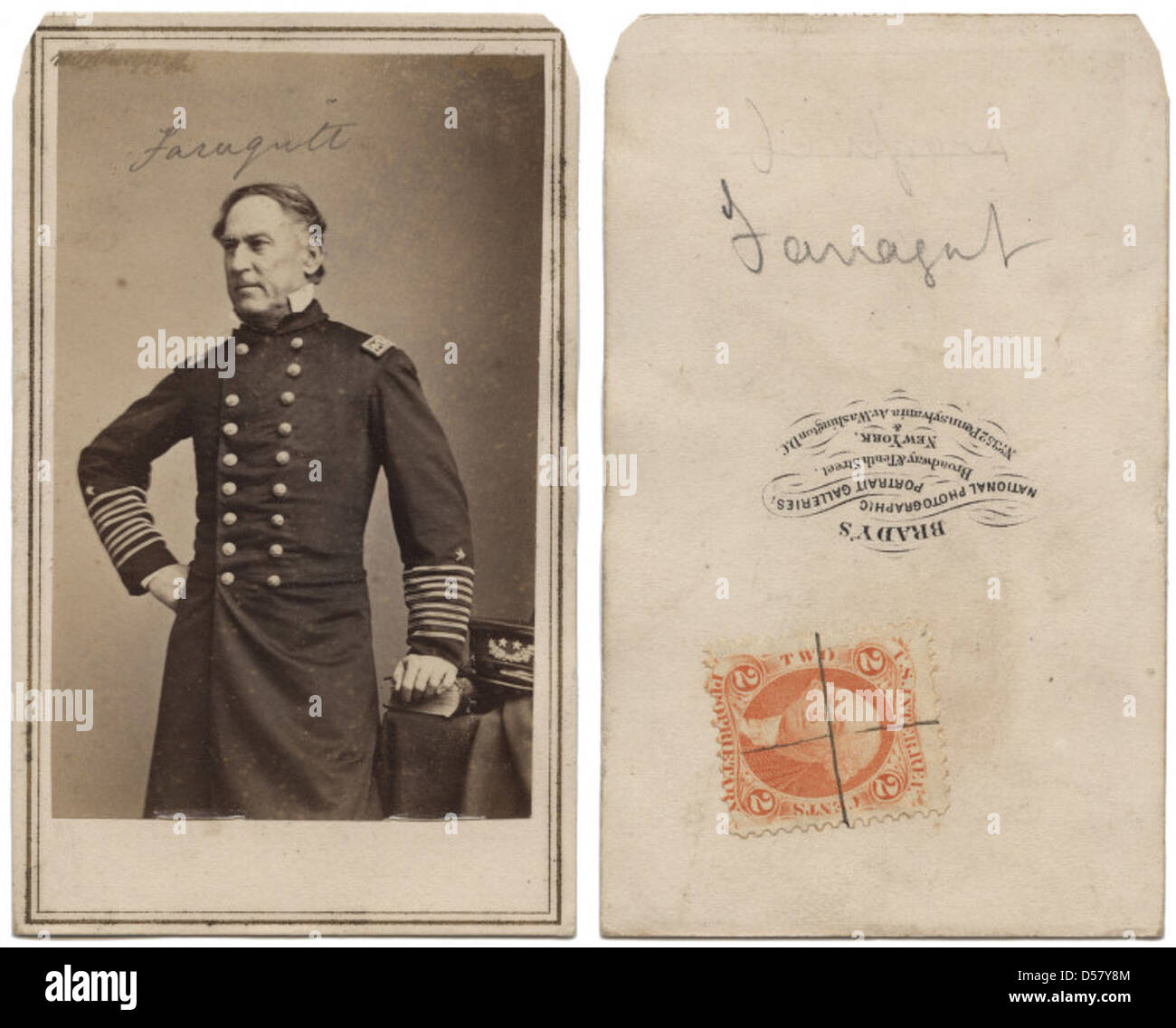 A portrait of Admiral David Farragut, a key figure in the U.S. Navy ...