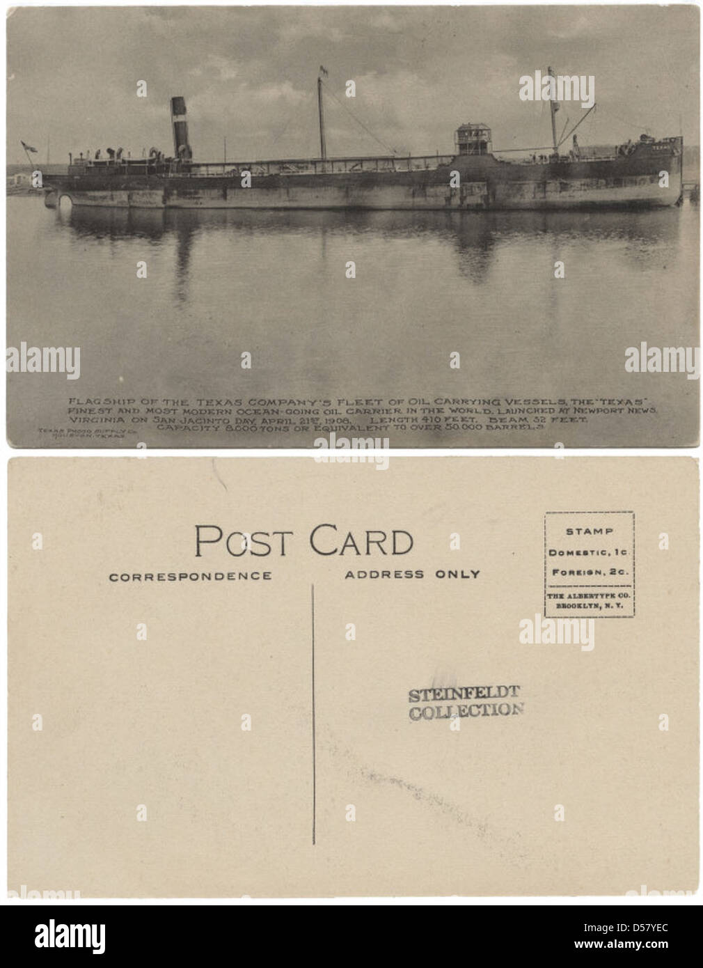 The flagship of the Texas Company's fleet of oil tankers operates in ...