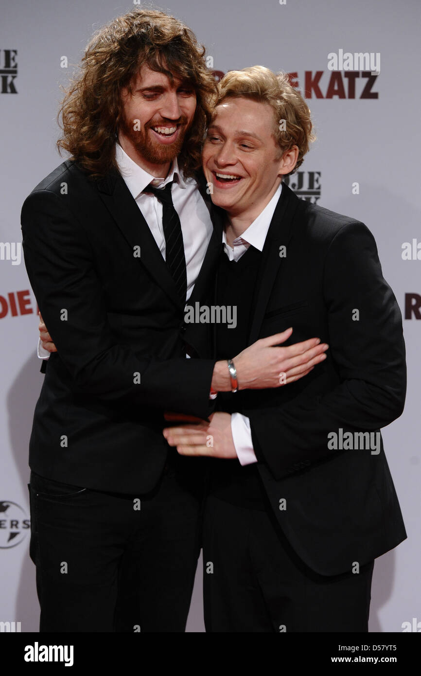 Matthias Schweighoefer and Jonathan Jeremiah at the premiere of ...