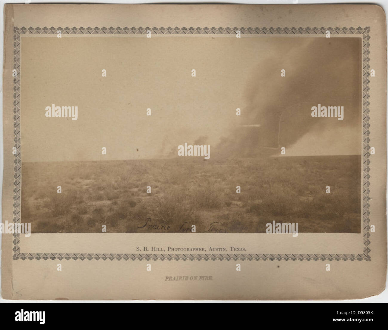 This dramatic image shows a prairie fire sweeping through the ...