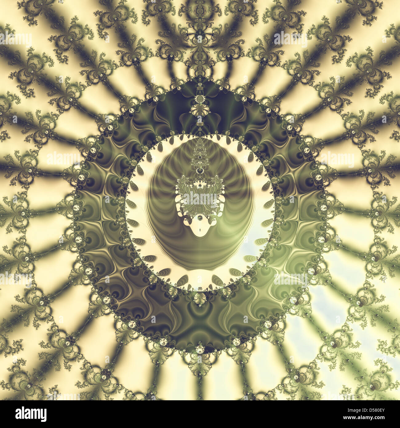 Elegant fractal design, abstract art, oriental sun Stock Photo - Alamy