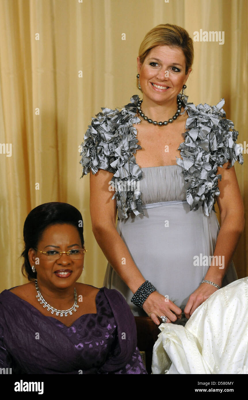 Princess Maxima of the Netherlands and President of Mali, Amadou ...