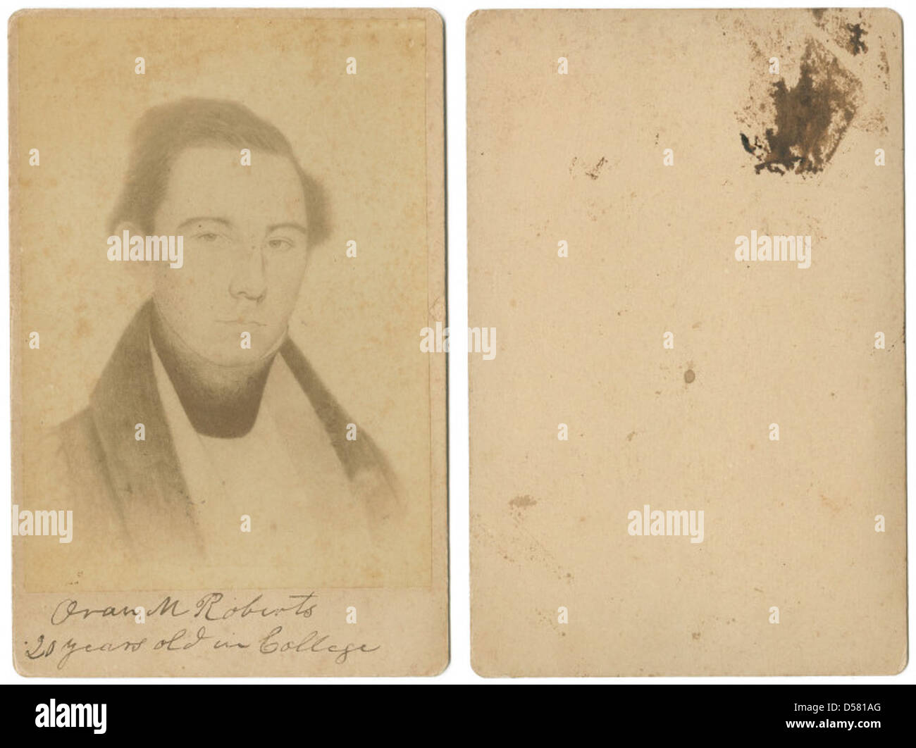 Oran M. Roberts, a future Governor of Texas, is pictured here at 20 ...