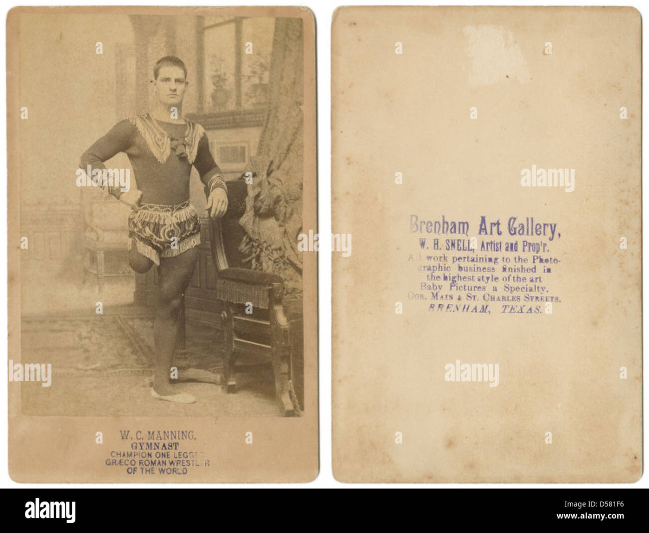 A photograph of W. C. Manning, a gymnast from the U.S. West, showcasing ...