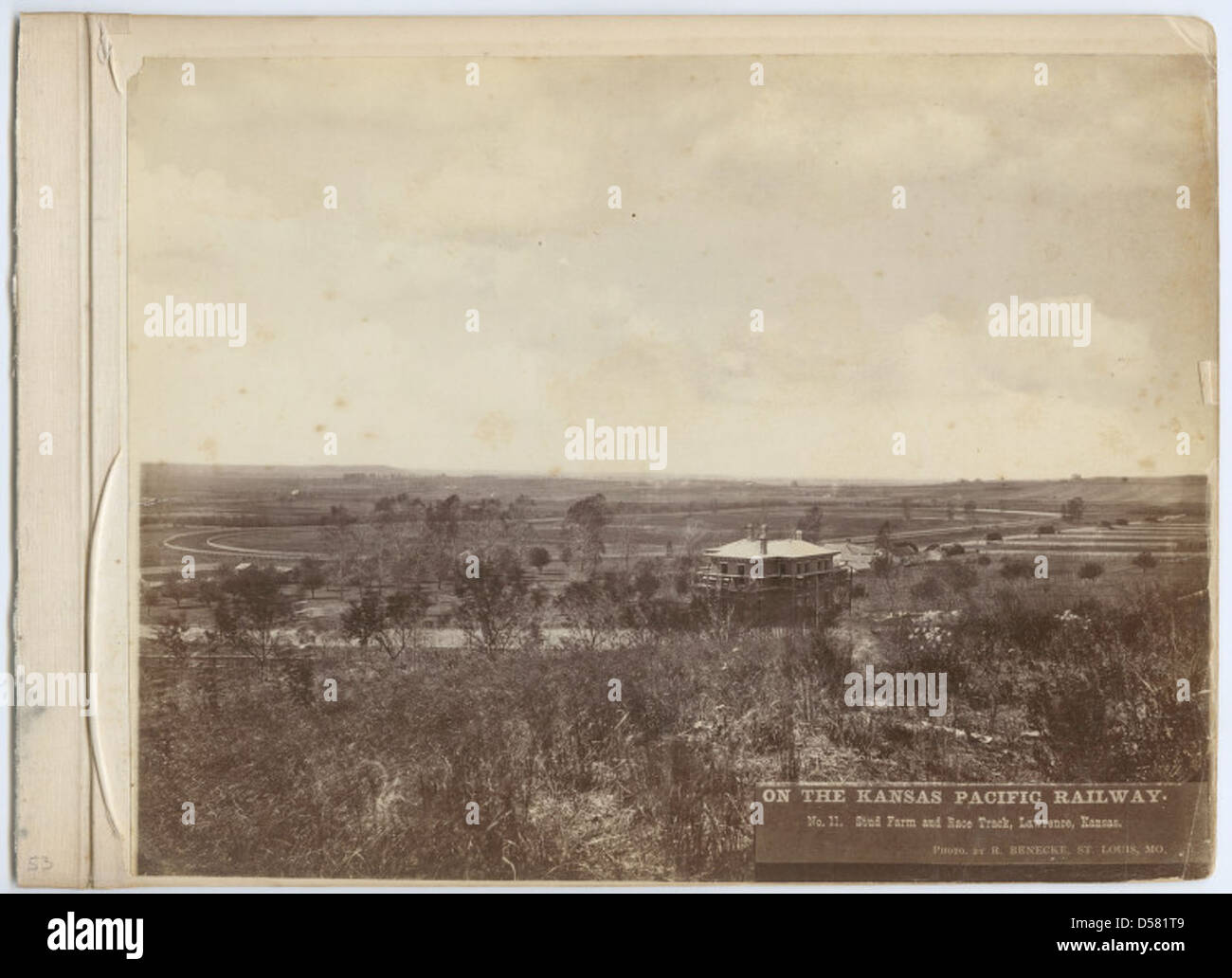 An image showcasing a stud farm and race track in Lawrence, Kansas ...