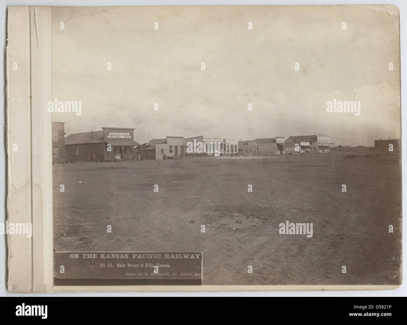 Main Street of Ellis, Kansas, is depicted in this photograph ...