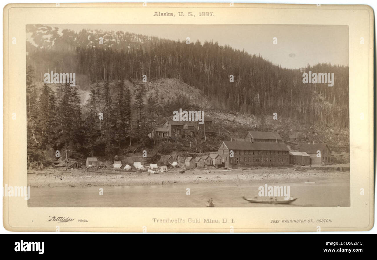 A photograph of Treadwell's Gold Mine located on Douglas Island, Alaska ...