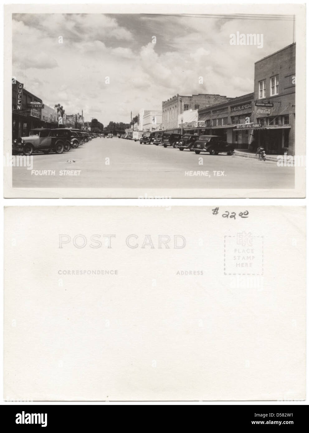 A historical photograph of Fourth Street in Hearne, Texas, showcasing ...