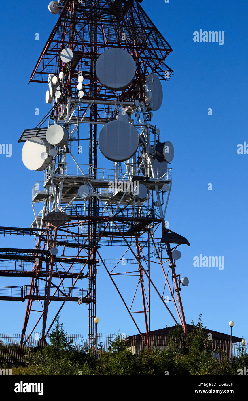 Photo of modern communication antenna Stock Photo - Alamy