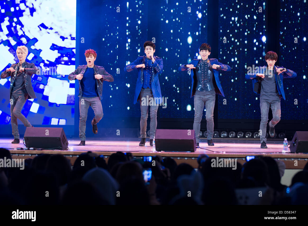 ZE:A-FIVE at press conference of their upcoming showcase in Seoul ...