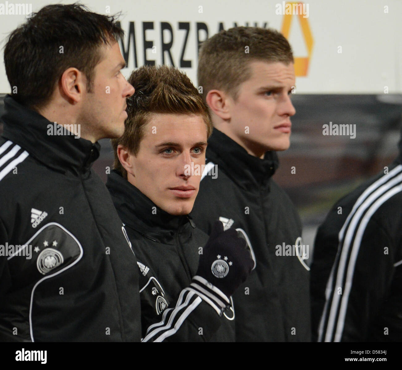 Germany's Heiko Westermann, (L-R) Patrick Herrmann, Sven Bender seen ...