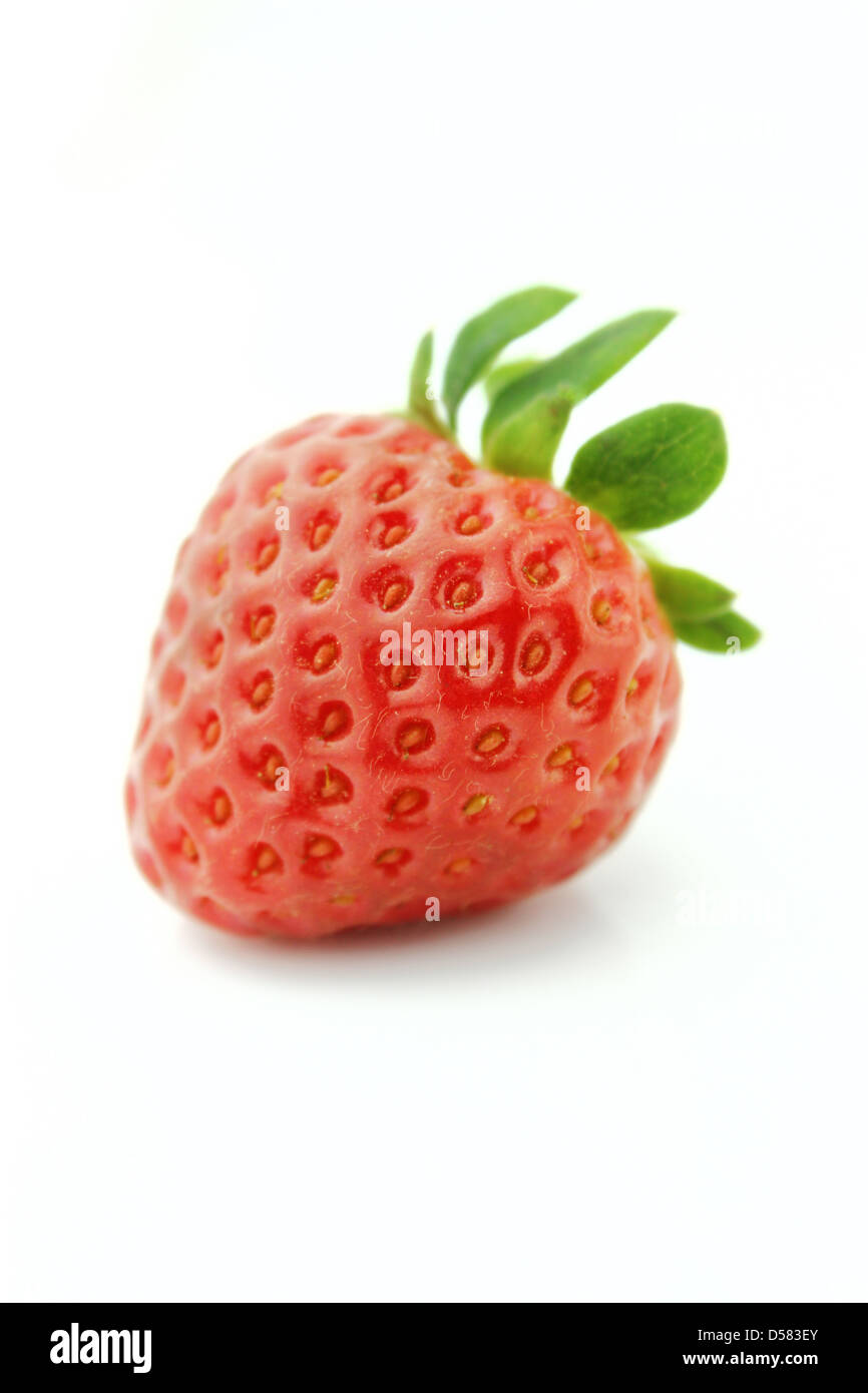 Strawberries isolated over white background Stock Photo - Alamy