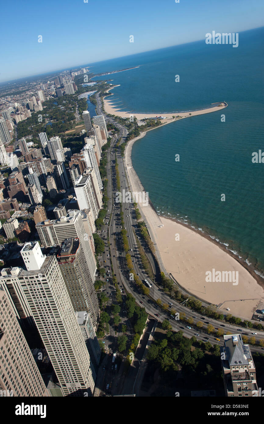 Lake shore drive chicago aerial hi-res stock photography and images - Alamy