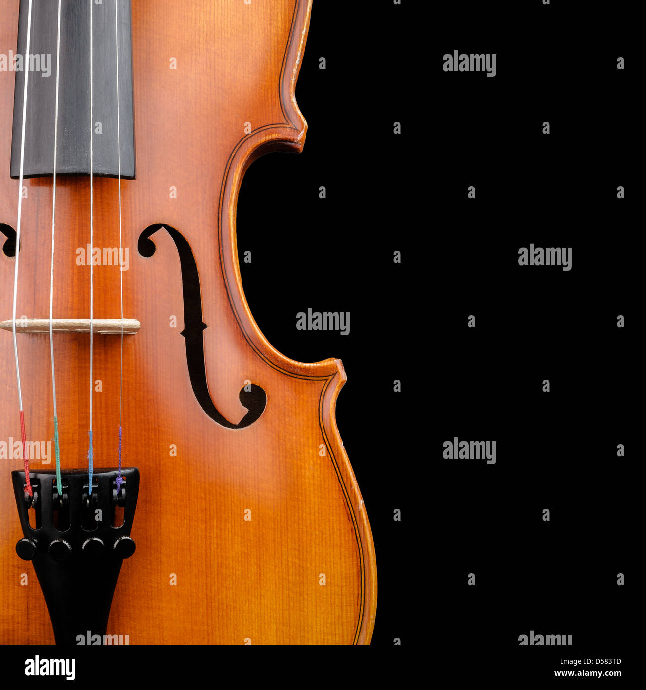 Violin front view cropped Stock Photo - Alamy