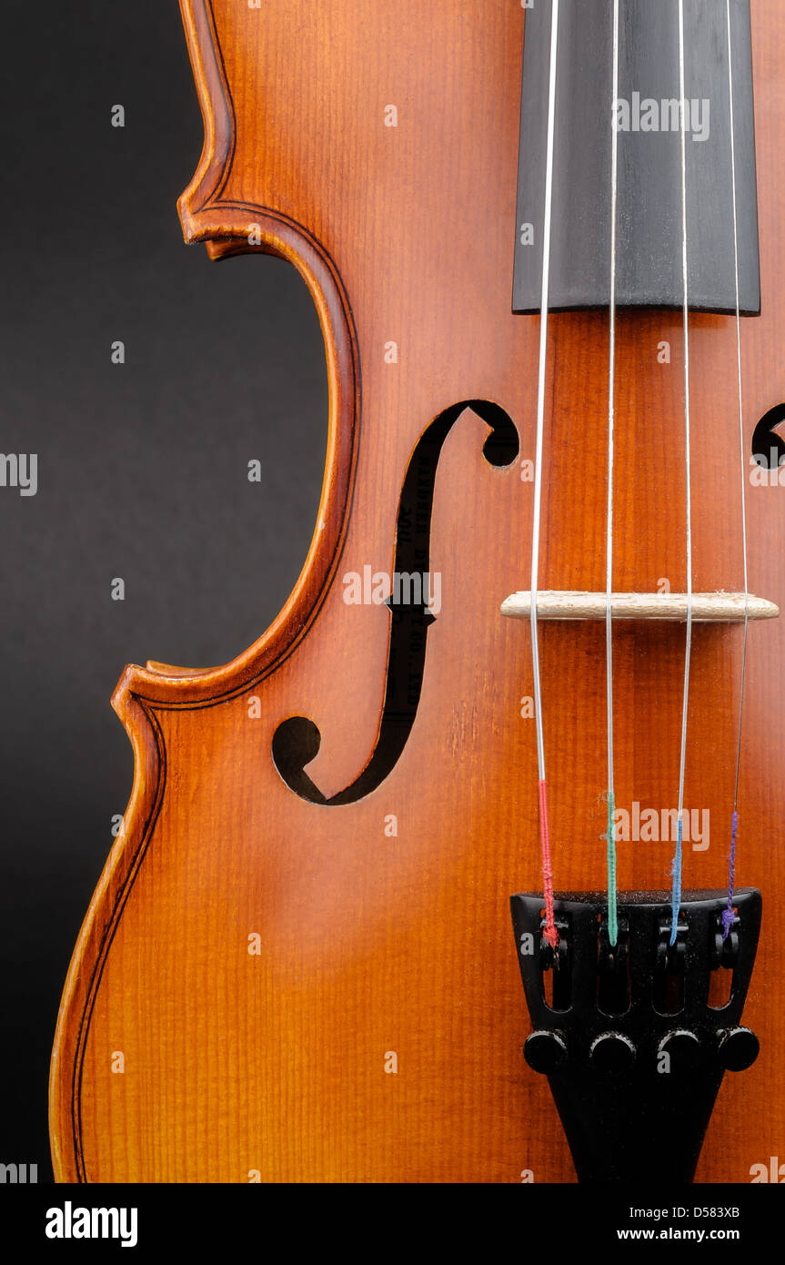 Violin front view cropped Stock Photo - Alamy