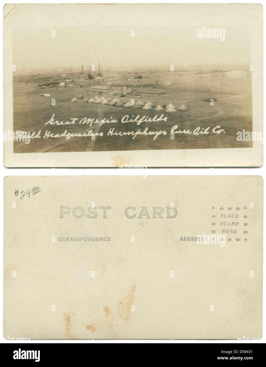 Great Mexia Oilfields, Field Headquarters Humphreys Pure Oil Co Stock ...