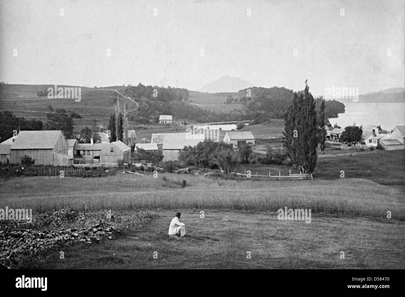 A historical image of Georgeville, located on Lake Memphremagog in ...