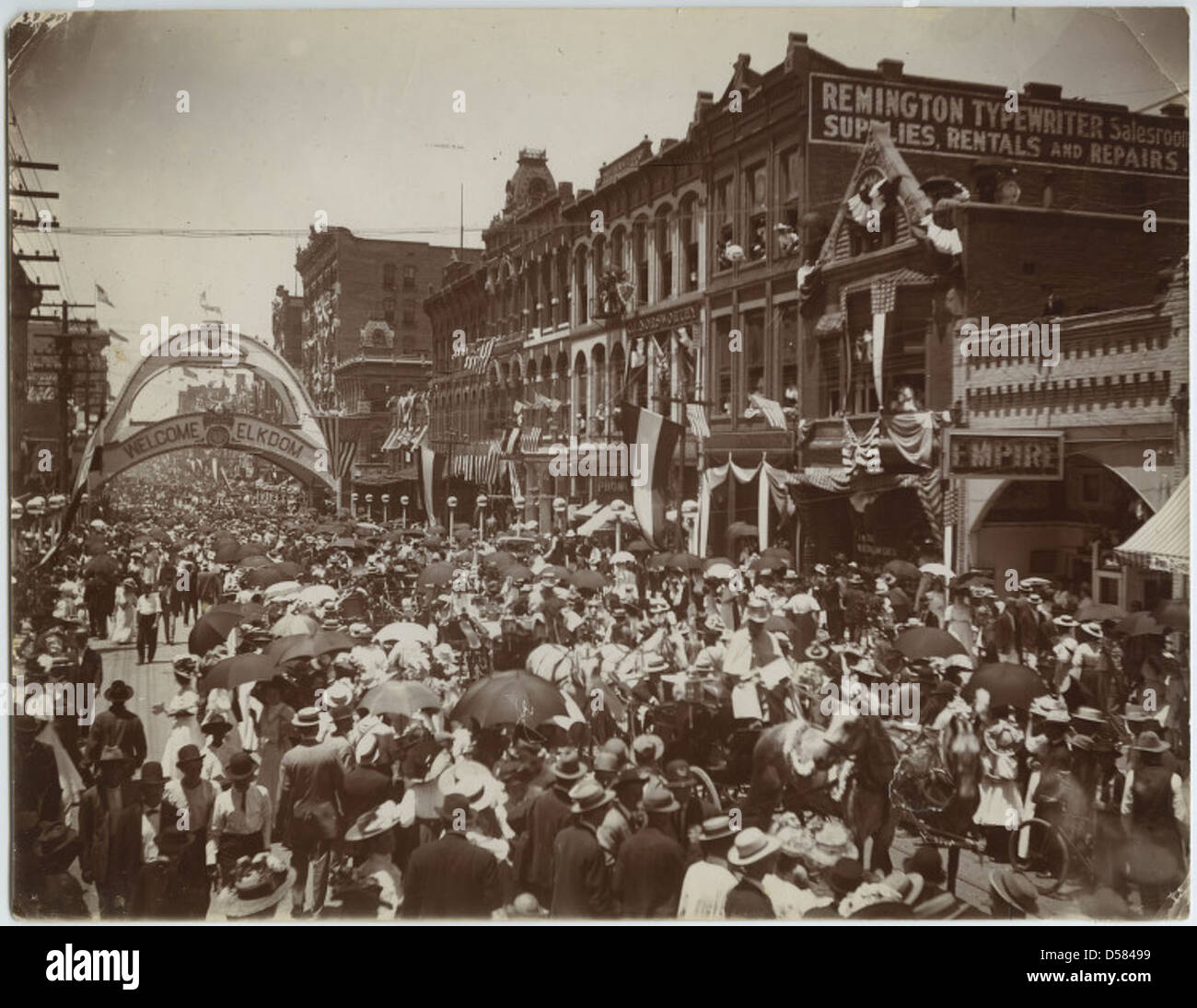 A photograph capturing the Elks parade during their National Reunion in ...