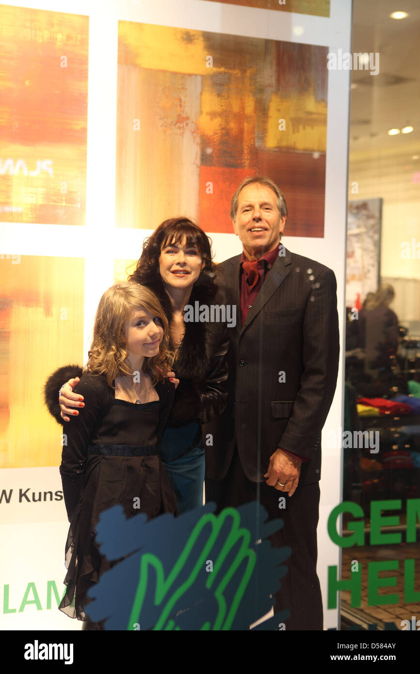 Jule Koehler, Anja Kruse and Christian v. Grumbknow at the opening of ...