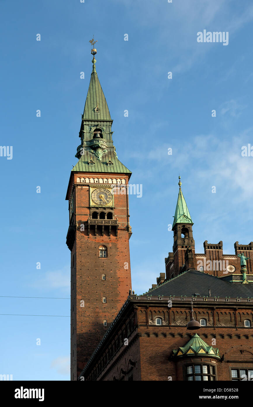 Copenhagen, Denmark, the Copenhagen City Hall tower Stock Photo - Alamy