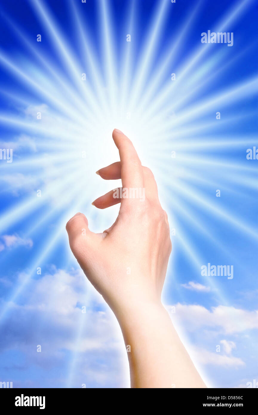 Holy spirit hand light hi-res stock photography and images - Alamy