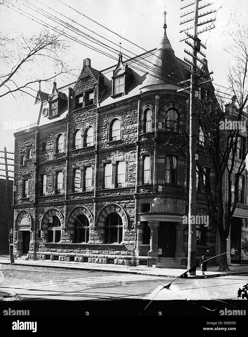The West End Branch of the Bank of Montreal in Quebec, around 1895, is ...