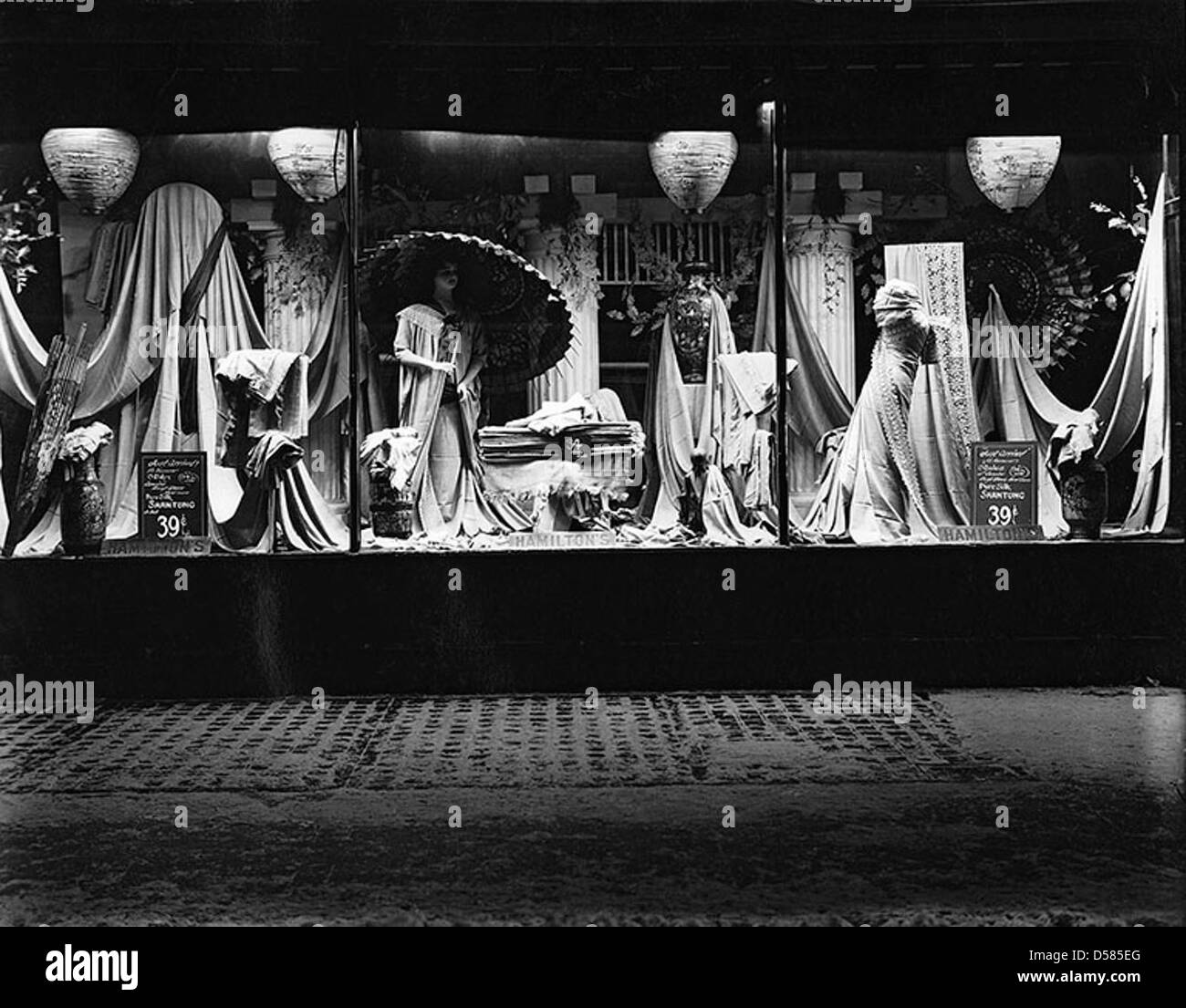 A 1920s silk display in Hamilton's store on Ste. Catherine Street ...