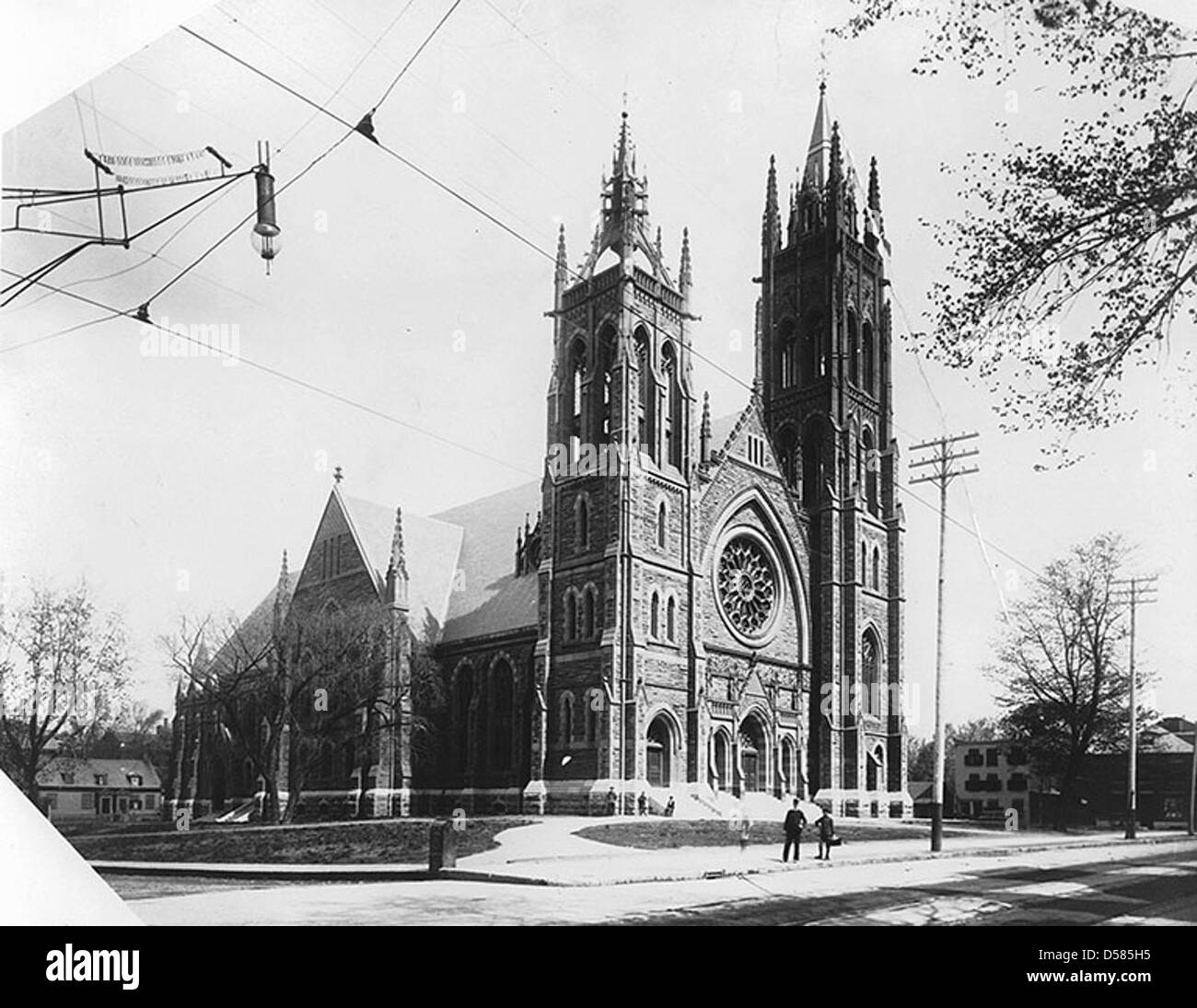 A photograph of St. James Methodist Church in Montreal around 1905. The ...