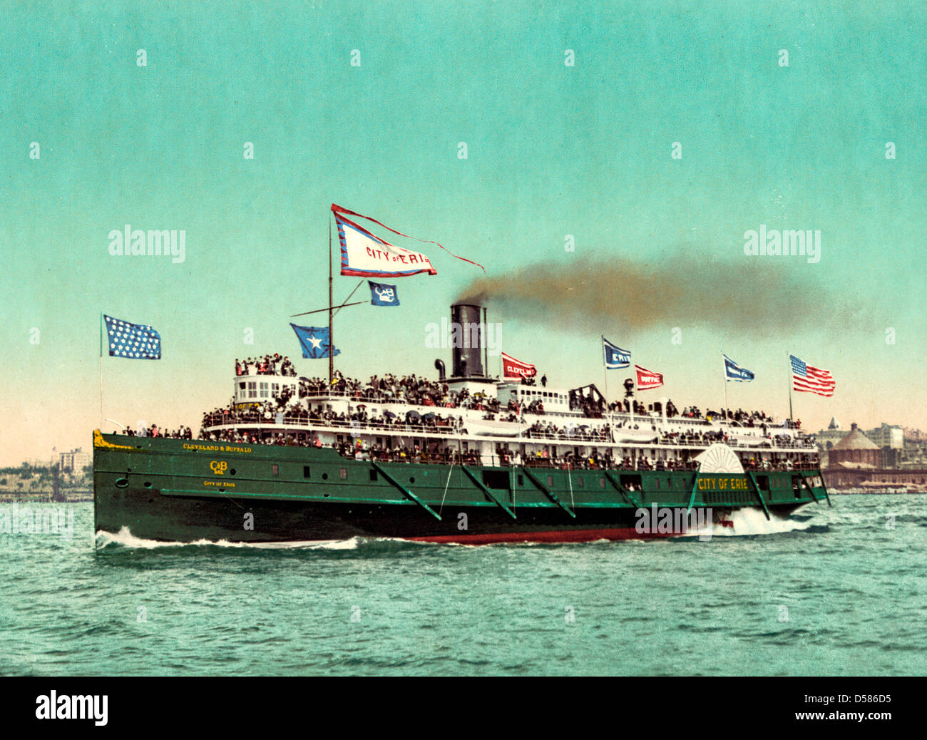 City of Erie (Pennsylvania), steamboat, Cleveland Buffalo Line Stock ...