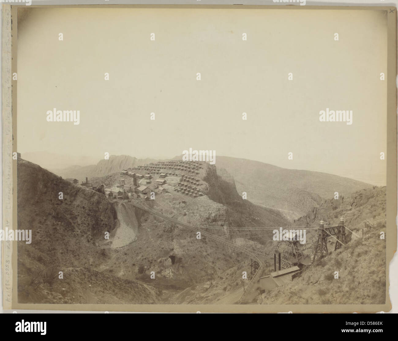 This photo shows a suspension bridge in Durango, Mexico, looking north ...