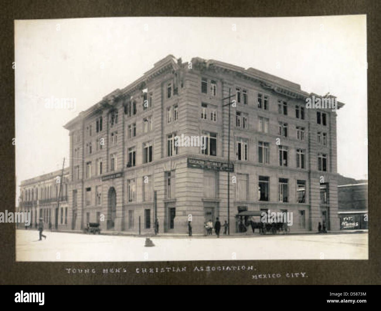 A photograph of the Young Men’s Christian Association (YMCA) building ...