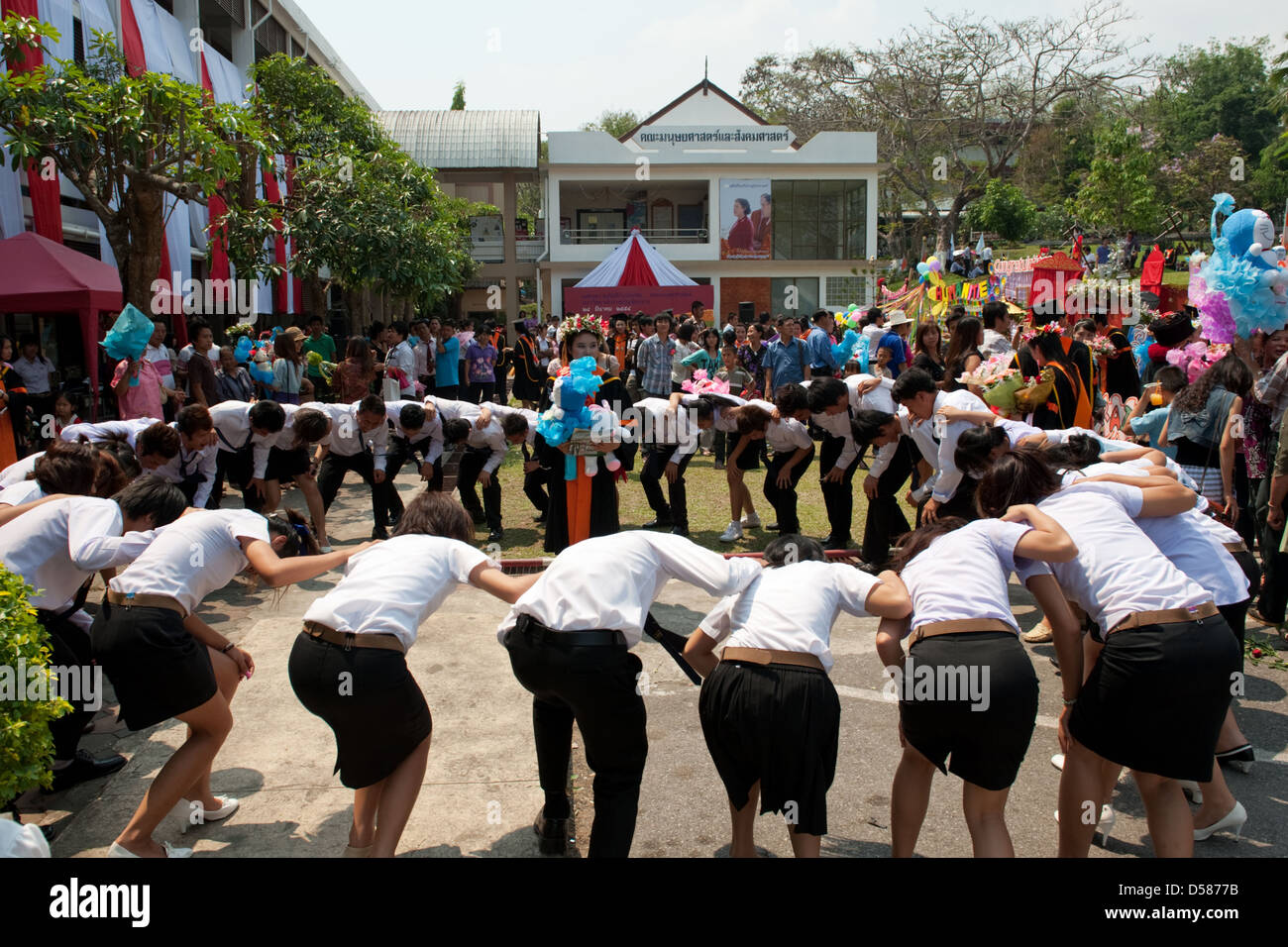 Chiang Rai, Thailand, the Rajabhat University students at their ...