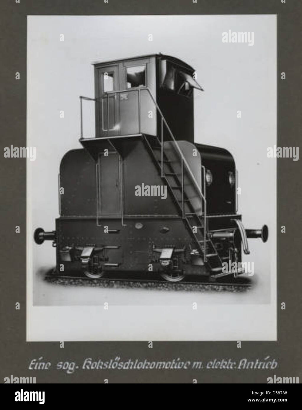 A historical photograph of a German locomotive, showcasing early 20th ...