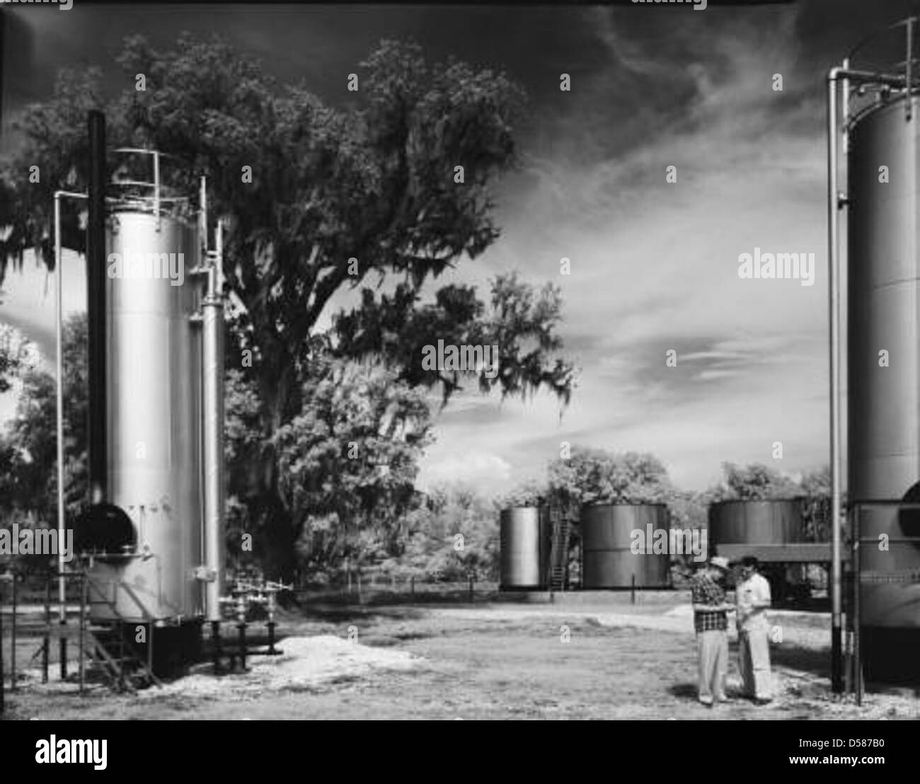A photograph showing equipment used by the Atlantic Refining Company ...